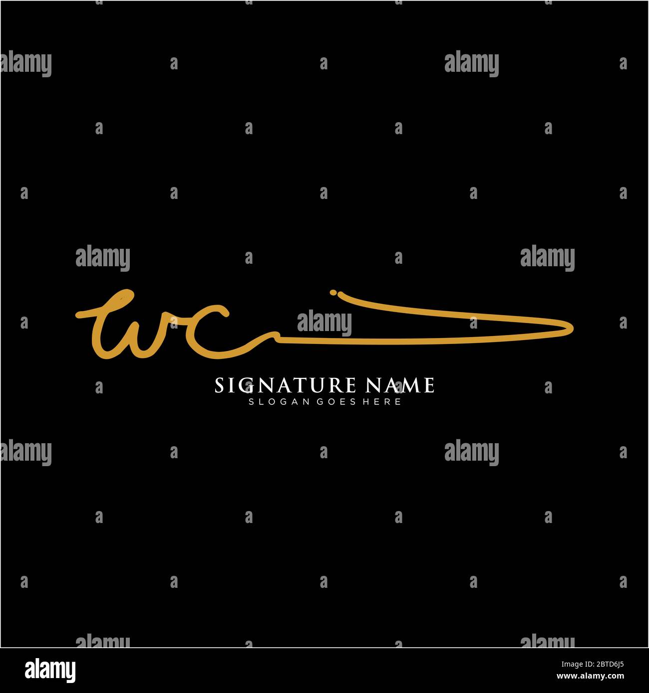 Letter wc logo wc logo design hi-res stock photography and images - Alamy