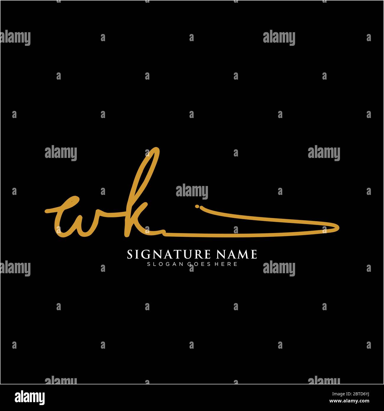 Wk initials logo hi-res stock photography and images - Alamy