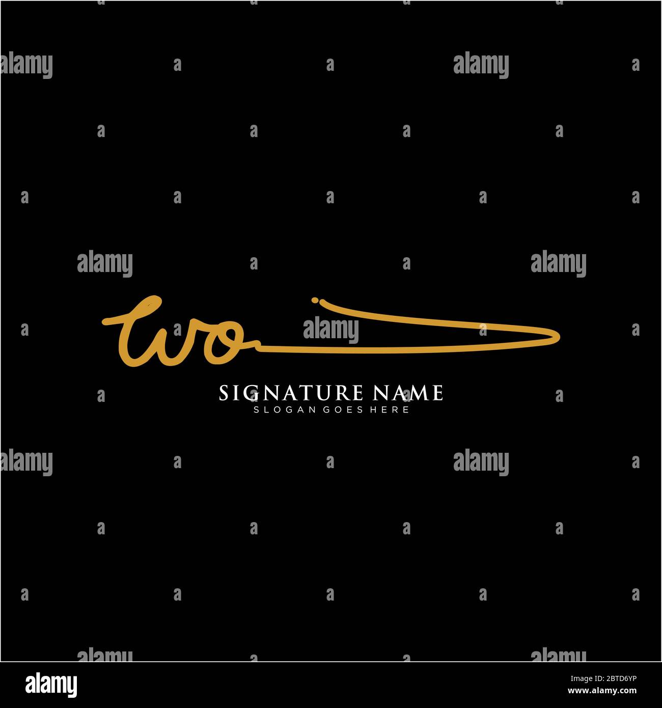 Wo initials logo hi-res stock photography and images - Alamy