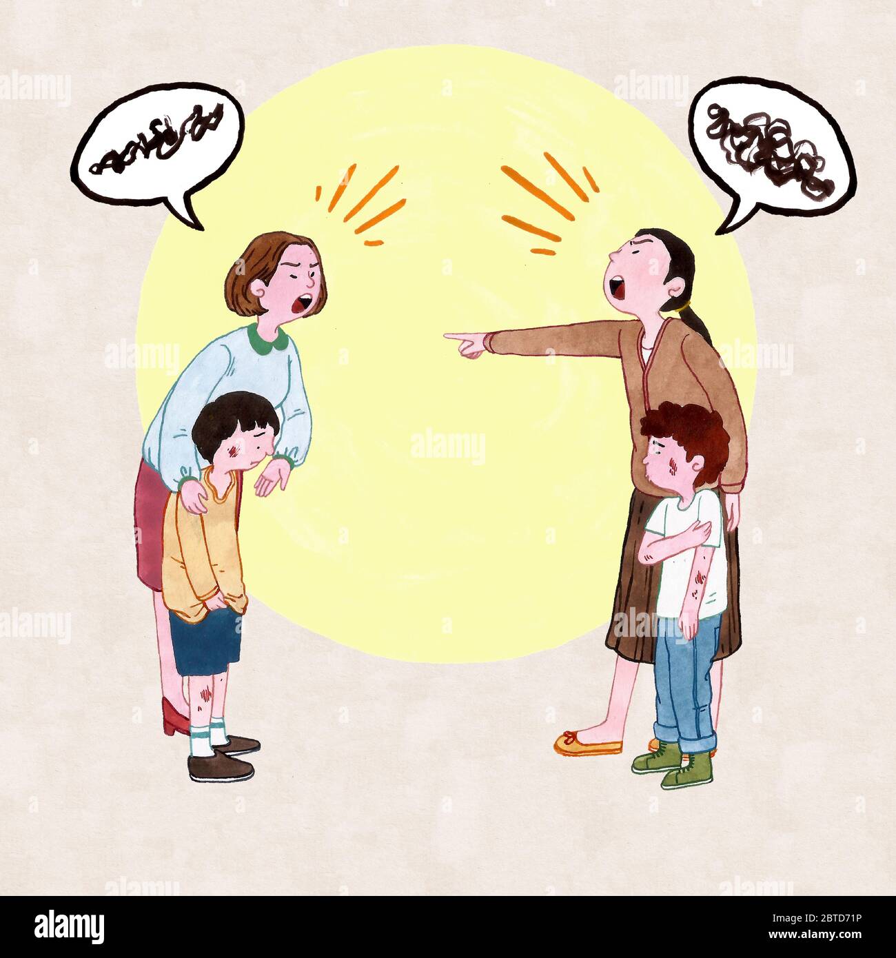 Modern social conflicts concept in flat style illustration 006 Stock ...