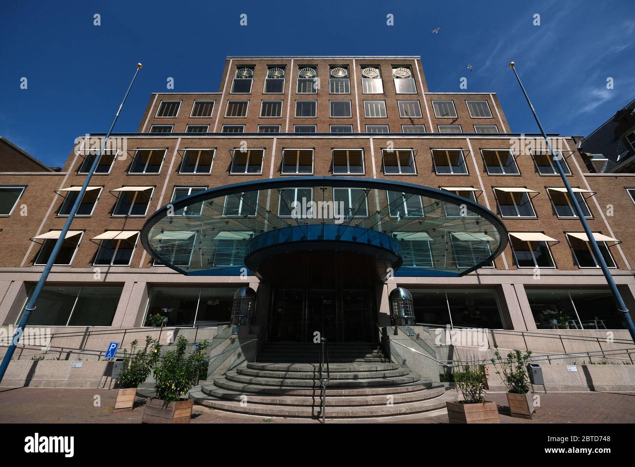 Royal Dutch Shell Plc headquarters building stands on May 21, 2020 in ...