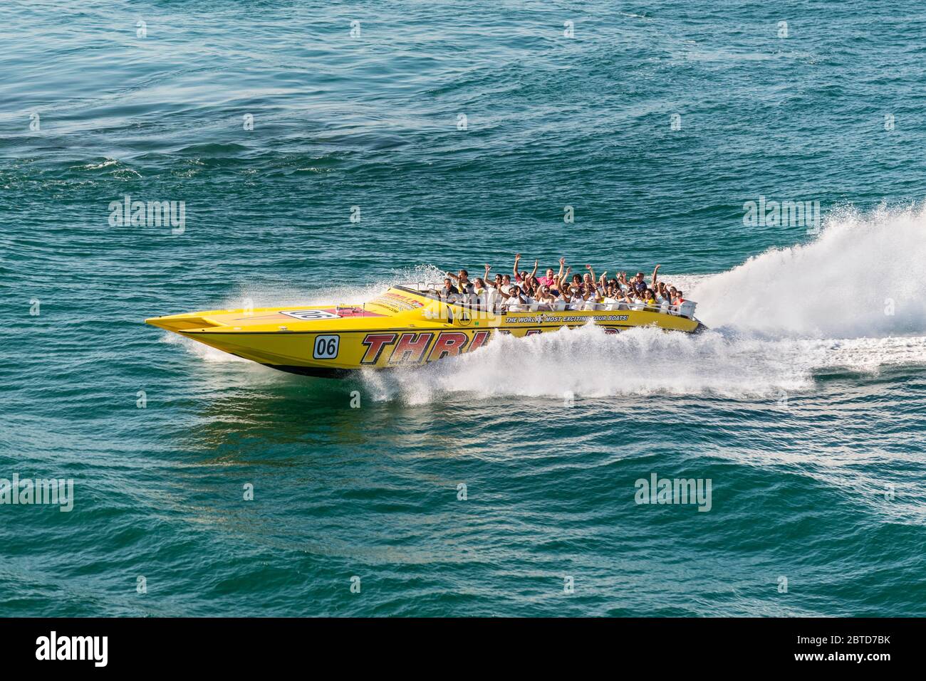 Miami, FL, United States - April 28, 2019: Tourists enjoying a high ...