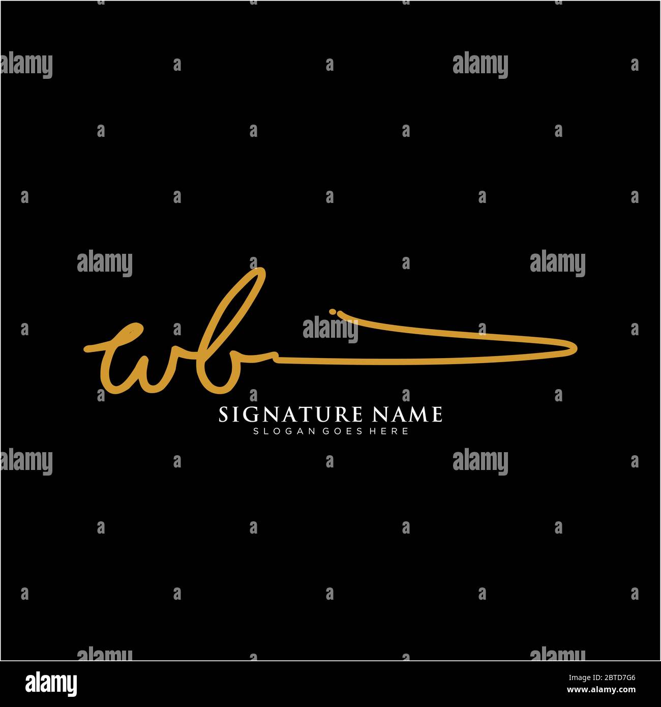 Wb initials logo Stock Vector Images - Alamy