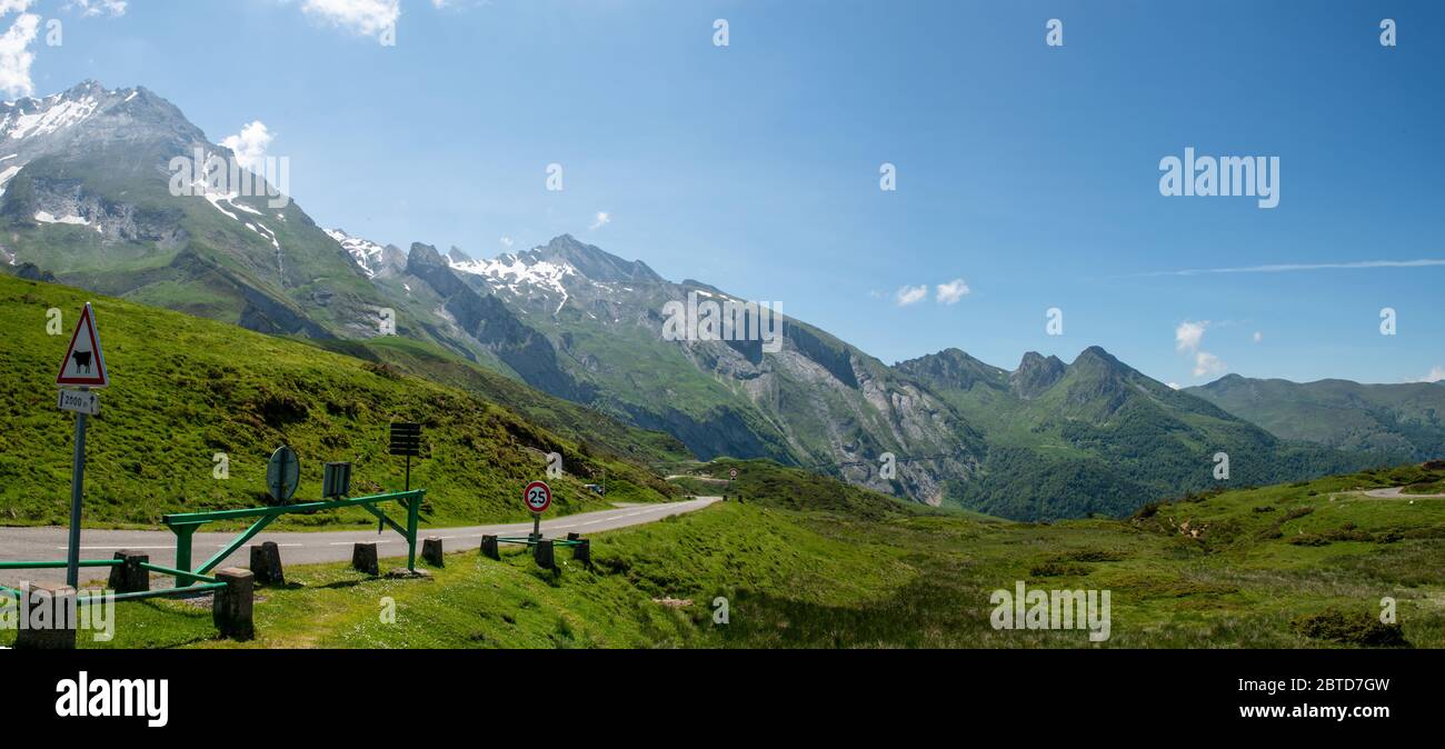 view of Col Aubisque in the French Pyrenees Stock Photo - Alamy
