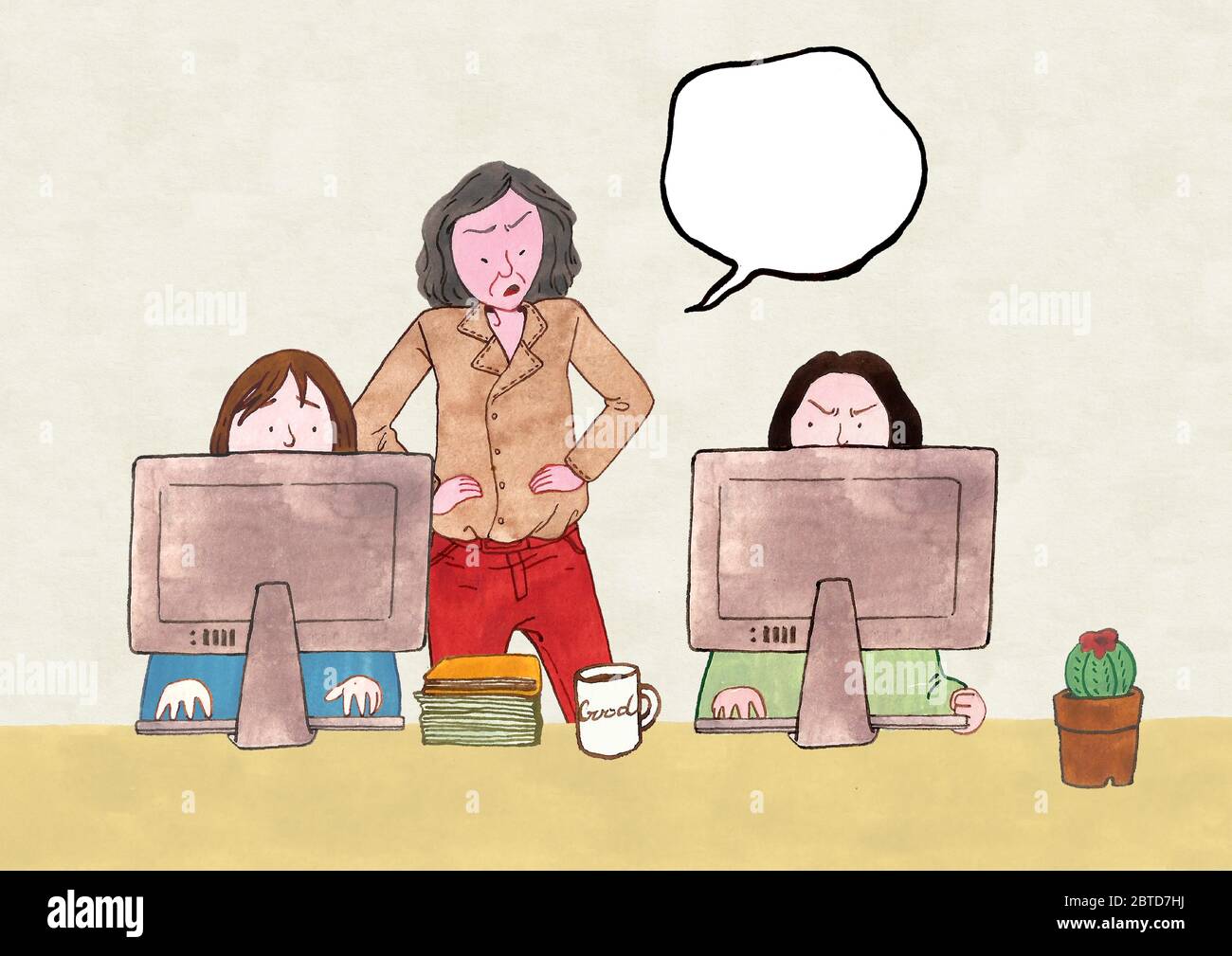 Generational conflict concept cartoon illustration 008 Stock Vector ...