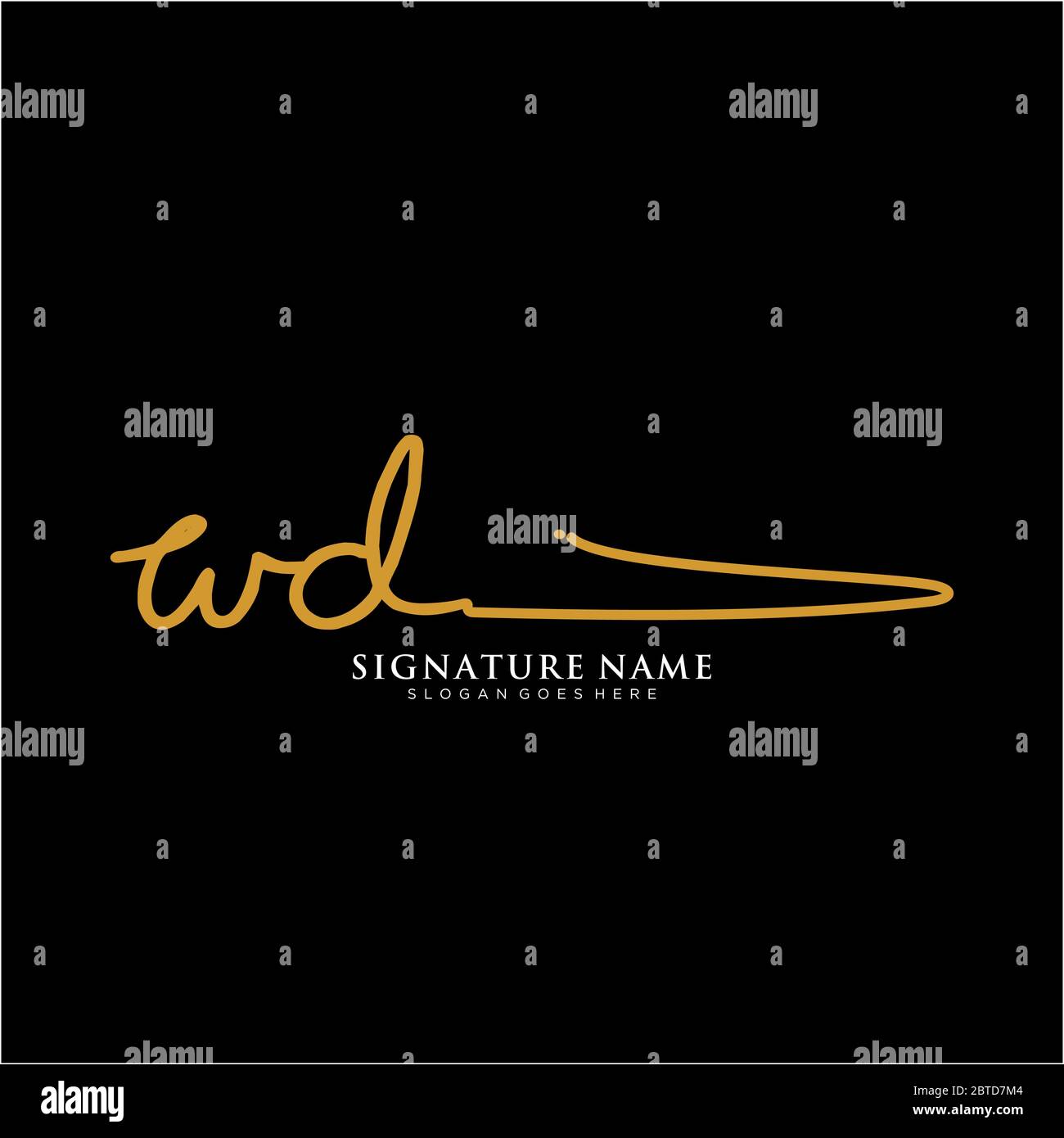 Wd initials logo hi-res stock photography and images - Alamy