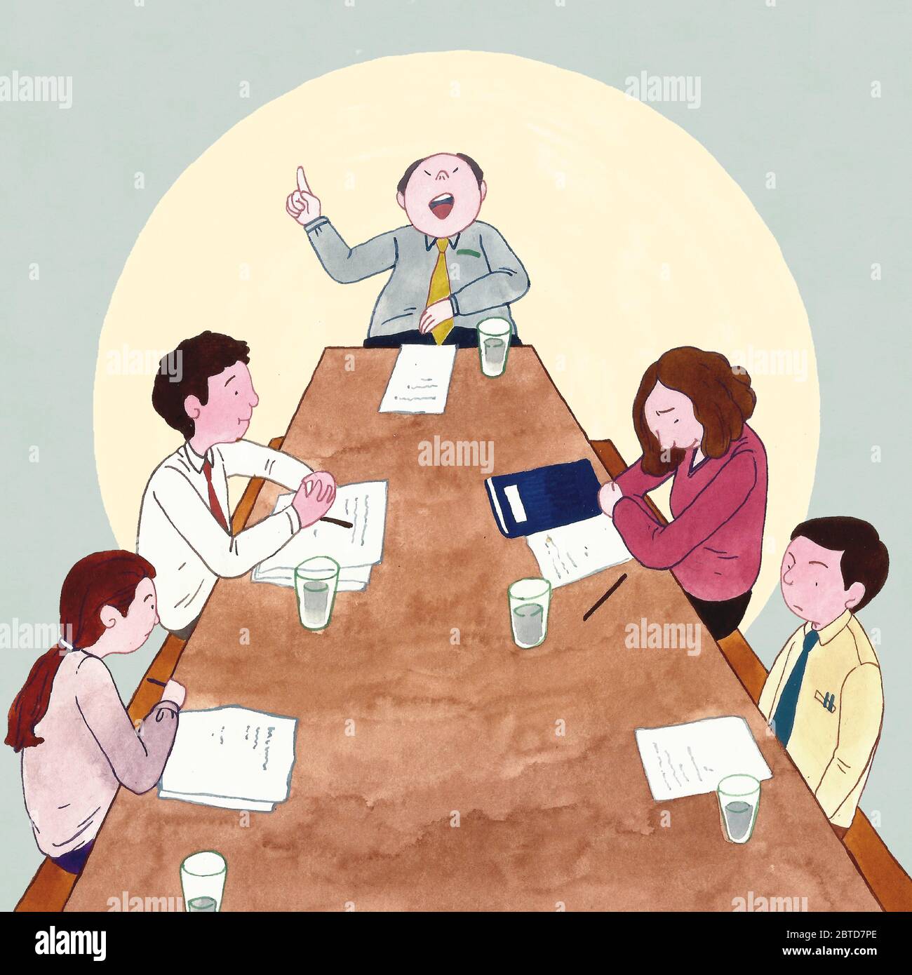 Generational conflict concept cartoon illustration 012 Stock Vector ...