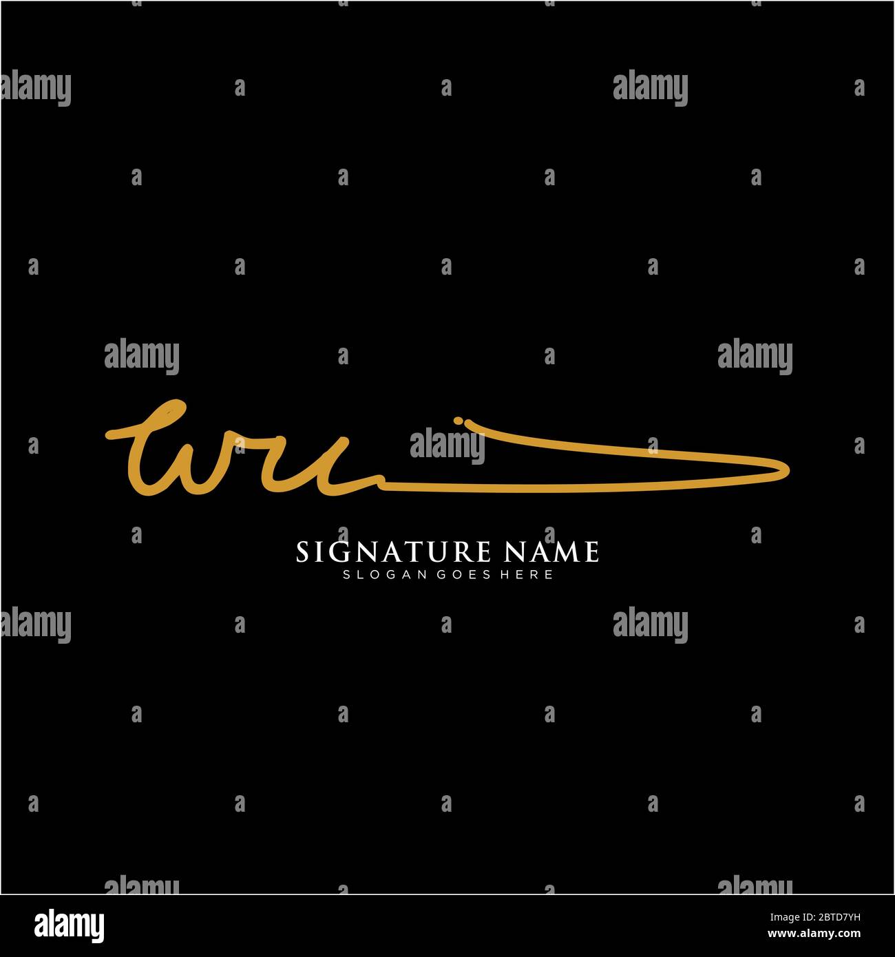 Wu initials logo hi-res stock photography and images - Alamy