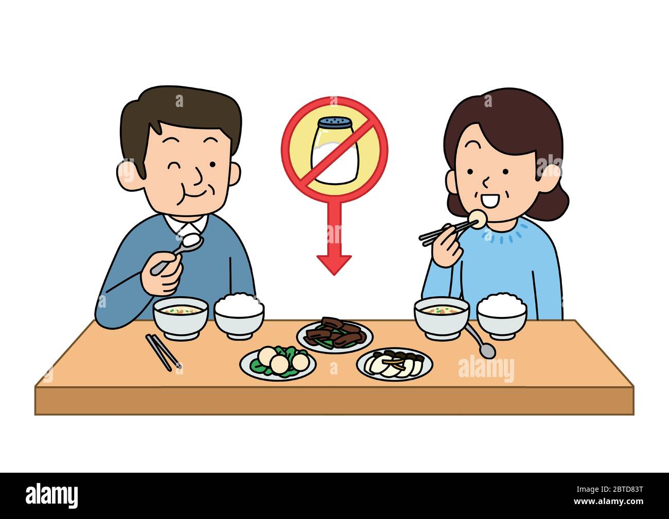 Healthy lifestyle concept, daily routine tips in flat design style ...