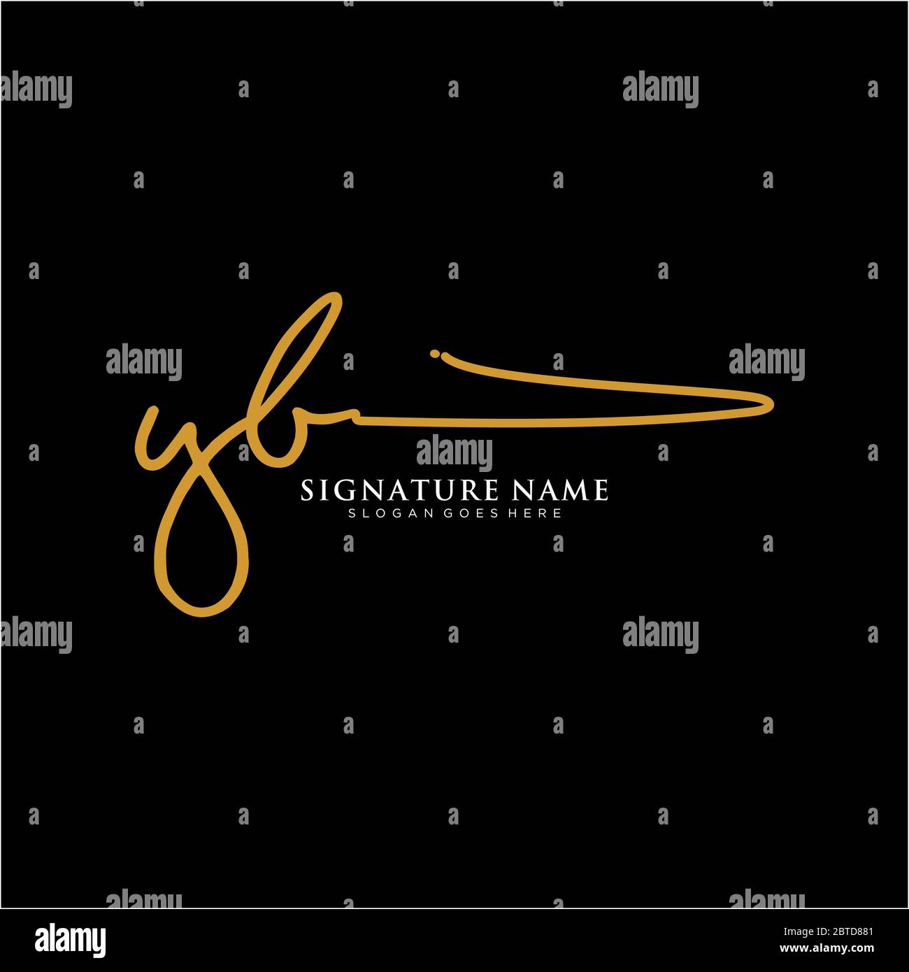 Yb initials logo hi-res stock photography and images - Alamy