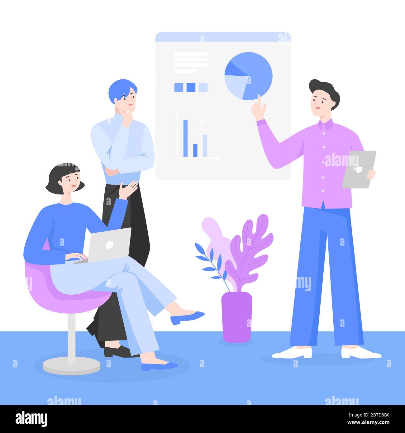 Businesspeople presentation indoor Stock Vector Images - Alamy