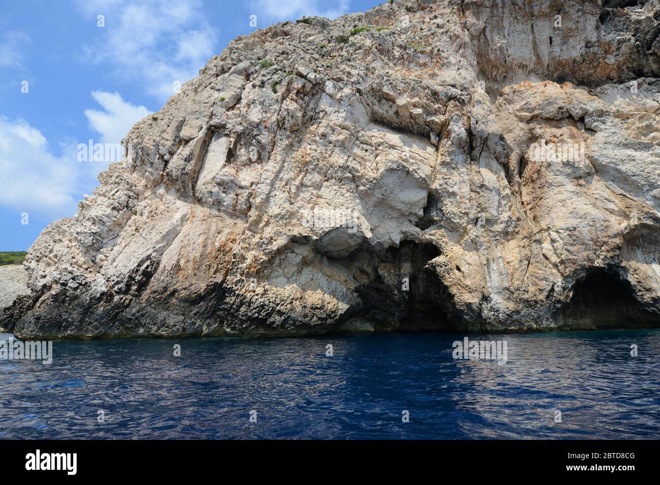 Rock formation above the blue grotto on Biševo island in the central ...