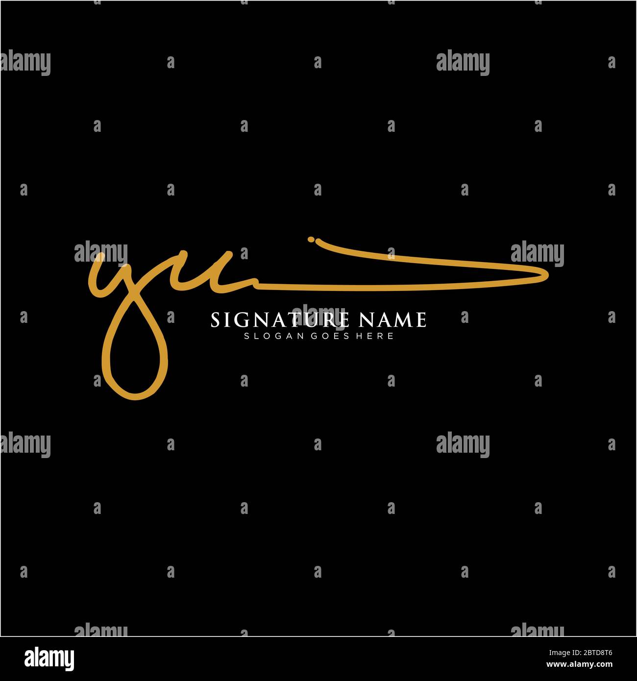 Yu initials logo hi-res stock photography and images - Alamy