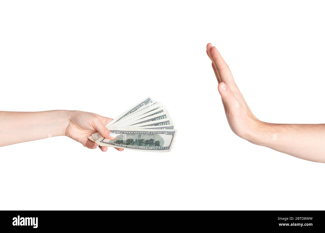 Refusing help Cut Out Stock Images & Pictures - Alamy