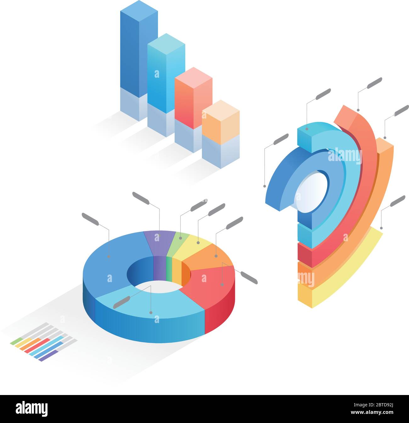 Infographic isometric template set. workflow layout, diagram, timeline ...