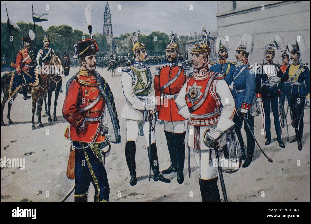 Prussia Army, Guard at the parade in the Lustgarten at Potsdam, Berlin ...