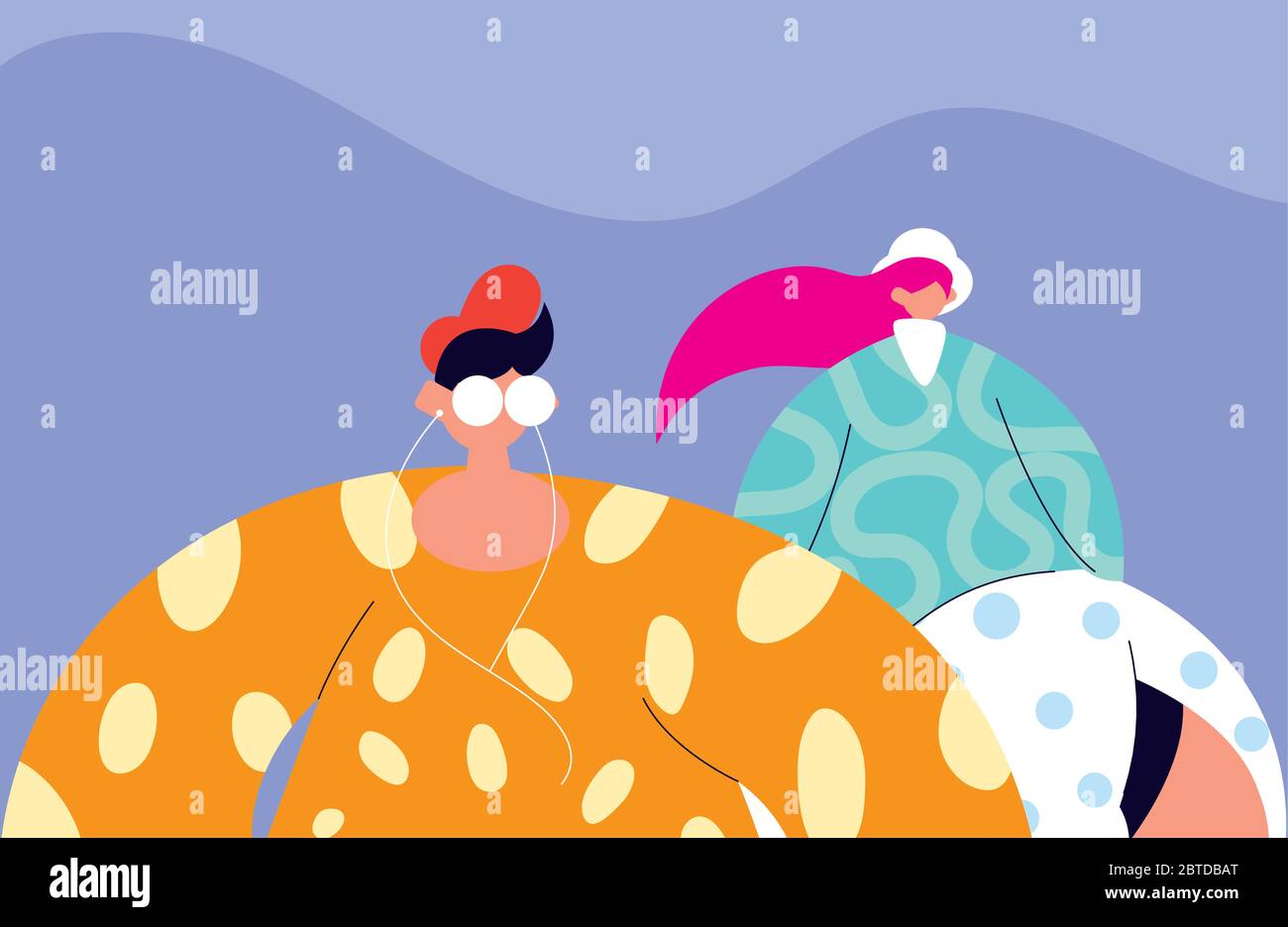 Urban woman and man cartoon with casual cloth design, Person people ...