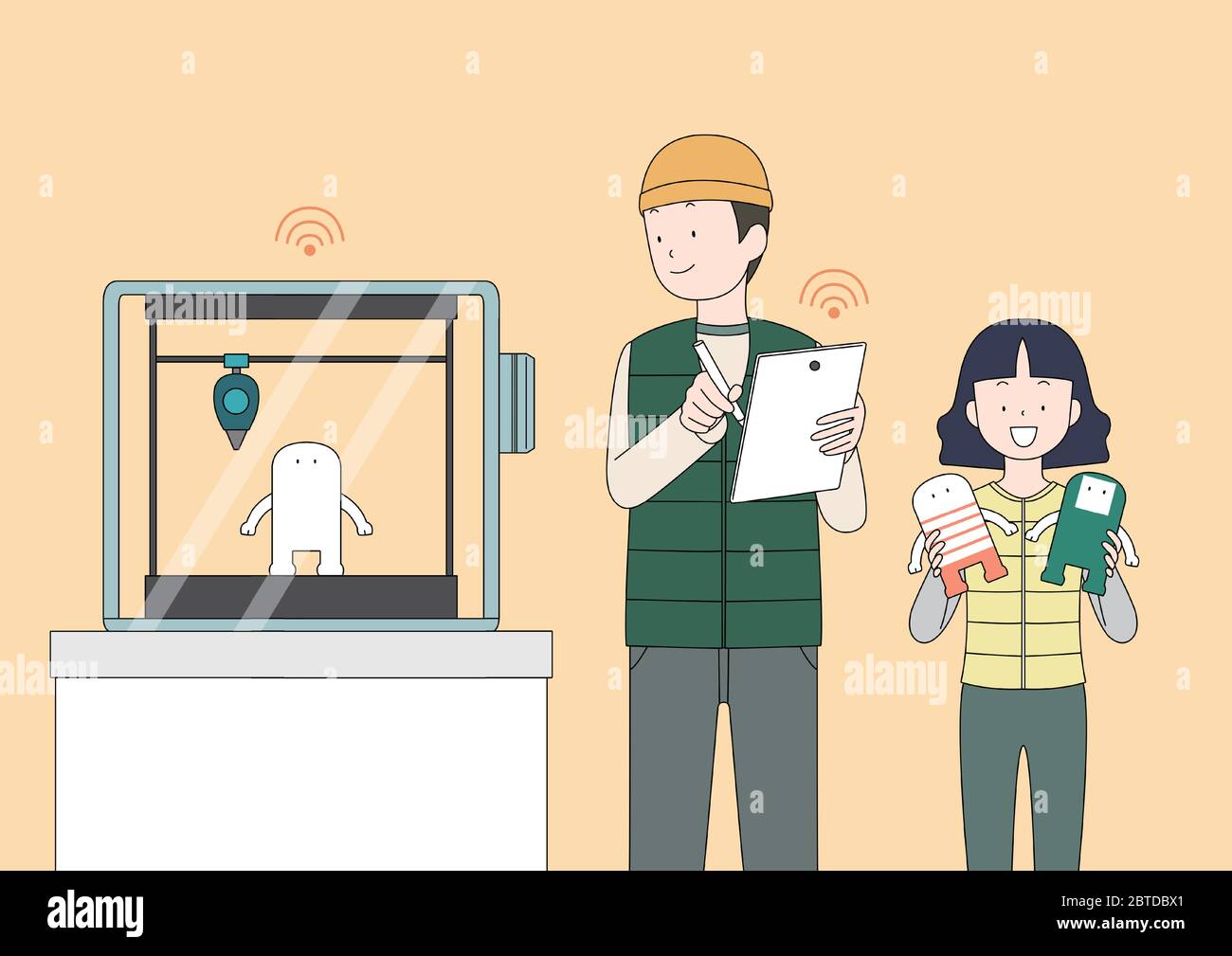 Concept of modern technology devices for smart life cartoon ...