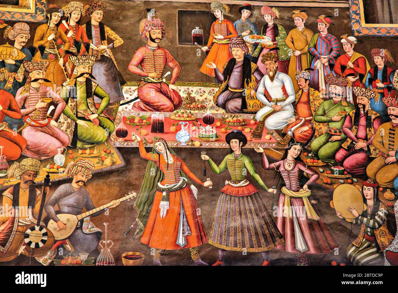 Painting depicting the safavid court in XVI, Pavilion of the forty ...