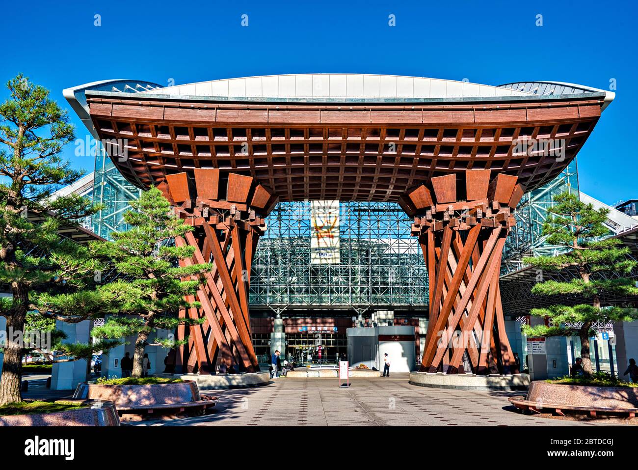 The Tsuzumi ("drum") Gate at JR Kanazawa Station East entrance ...
