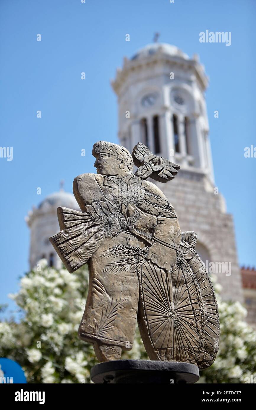 Alekos Fassianos sculpture at Athens Greece Stock Photo - Alamy