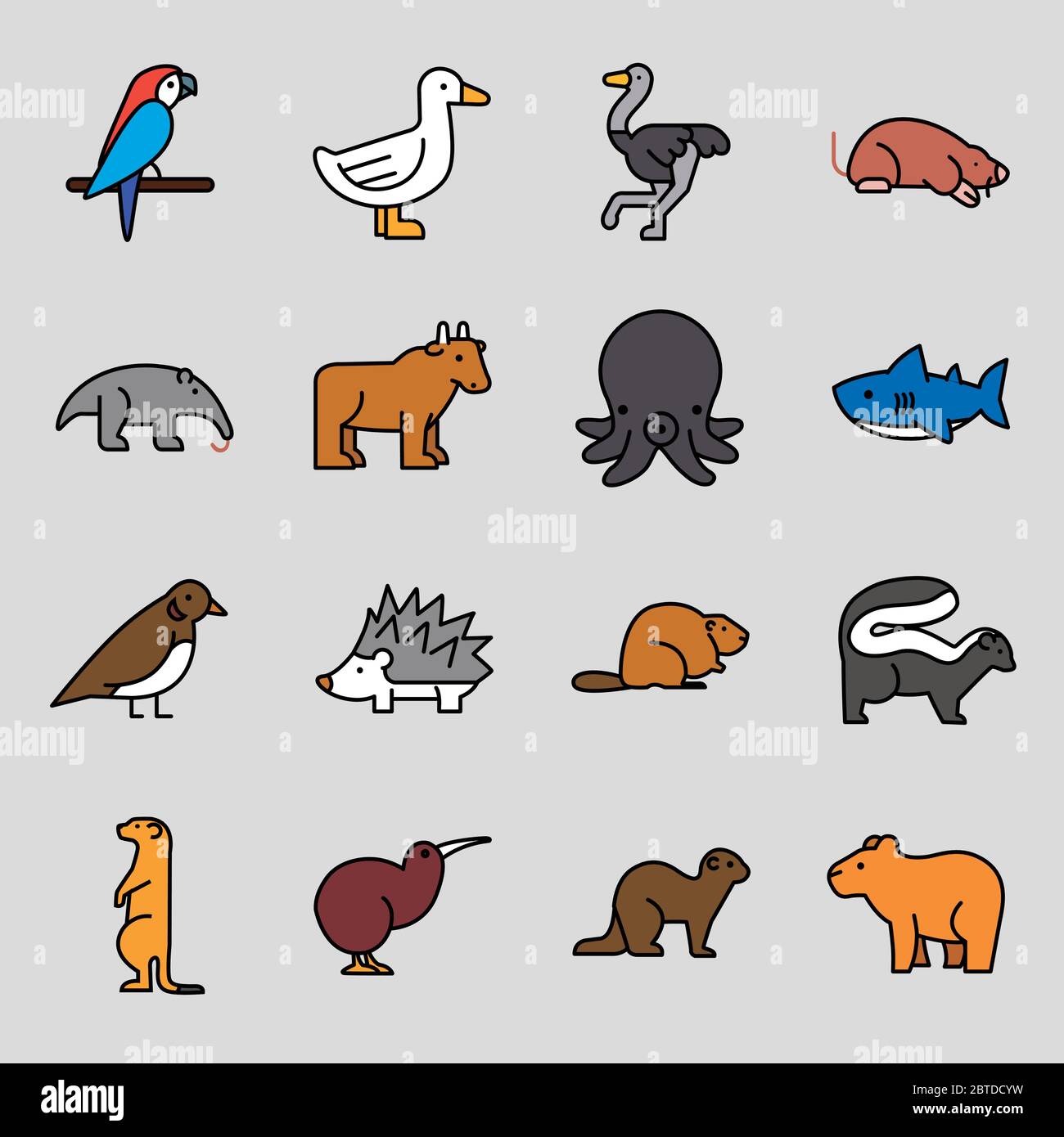 Cattle birds Stock Vector Images - Alamy