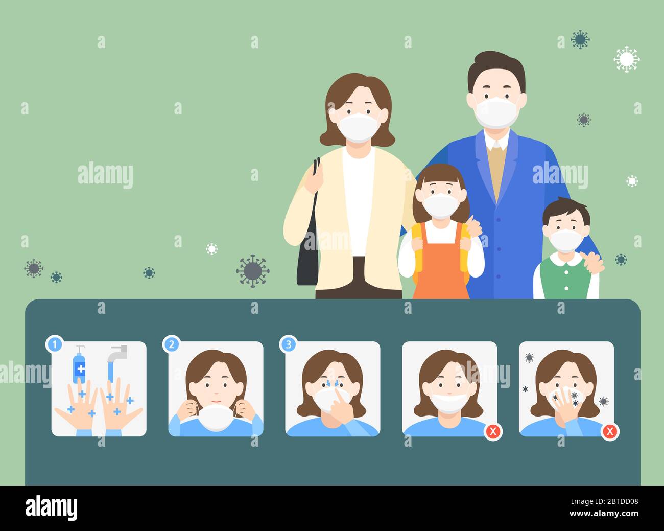 Preventive measures against the virus illustration 001 Stock Vector ...