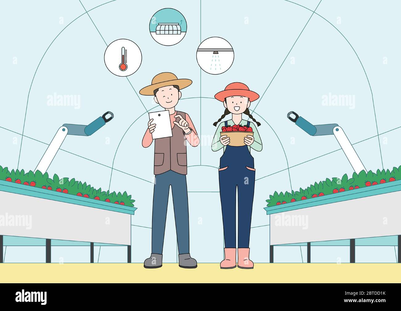 Concept of modern technology devices for smart life cartoon ...