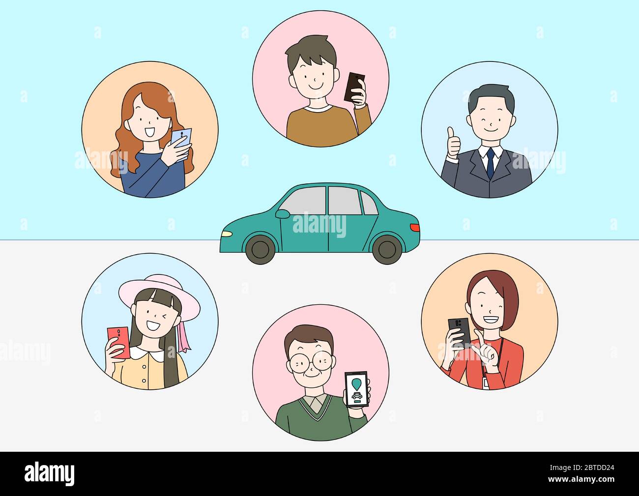 Concept of modern technology devices for smart life cartoon ...