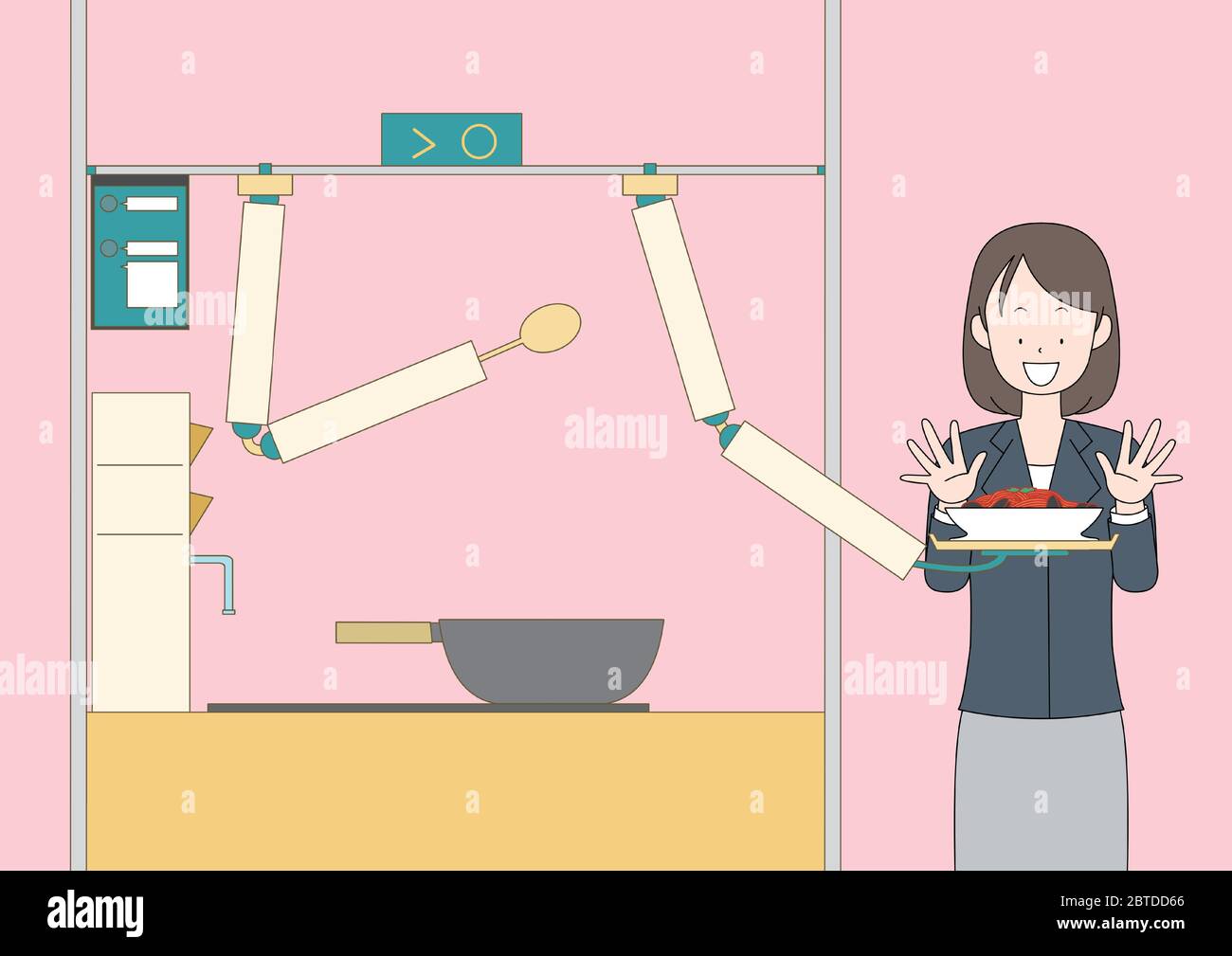 Concept of modern technology devices for smart life cartoon ...