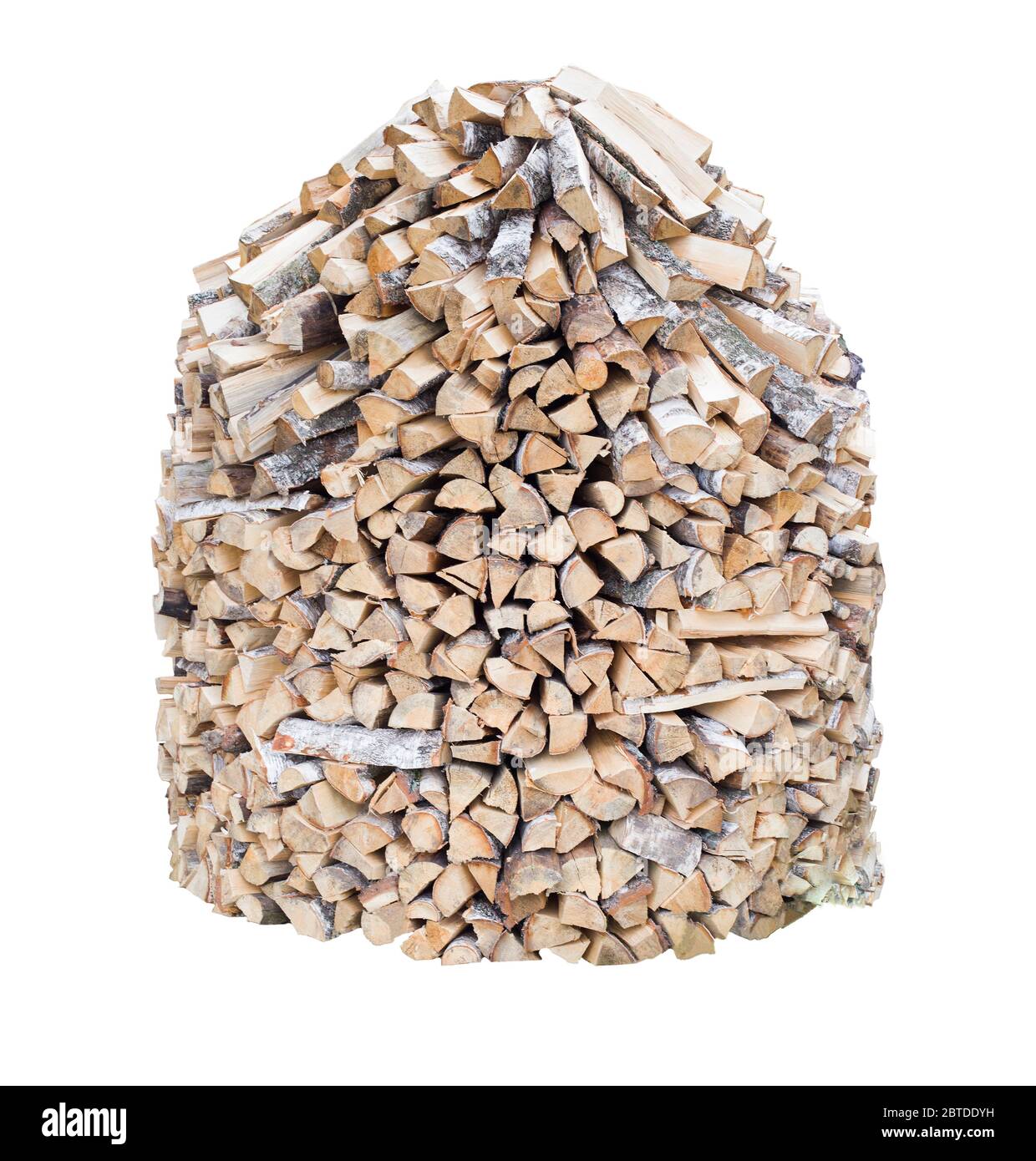 Stack of chopped firewood on a white background, isolate, wood. Forest ...