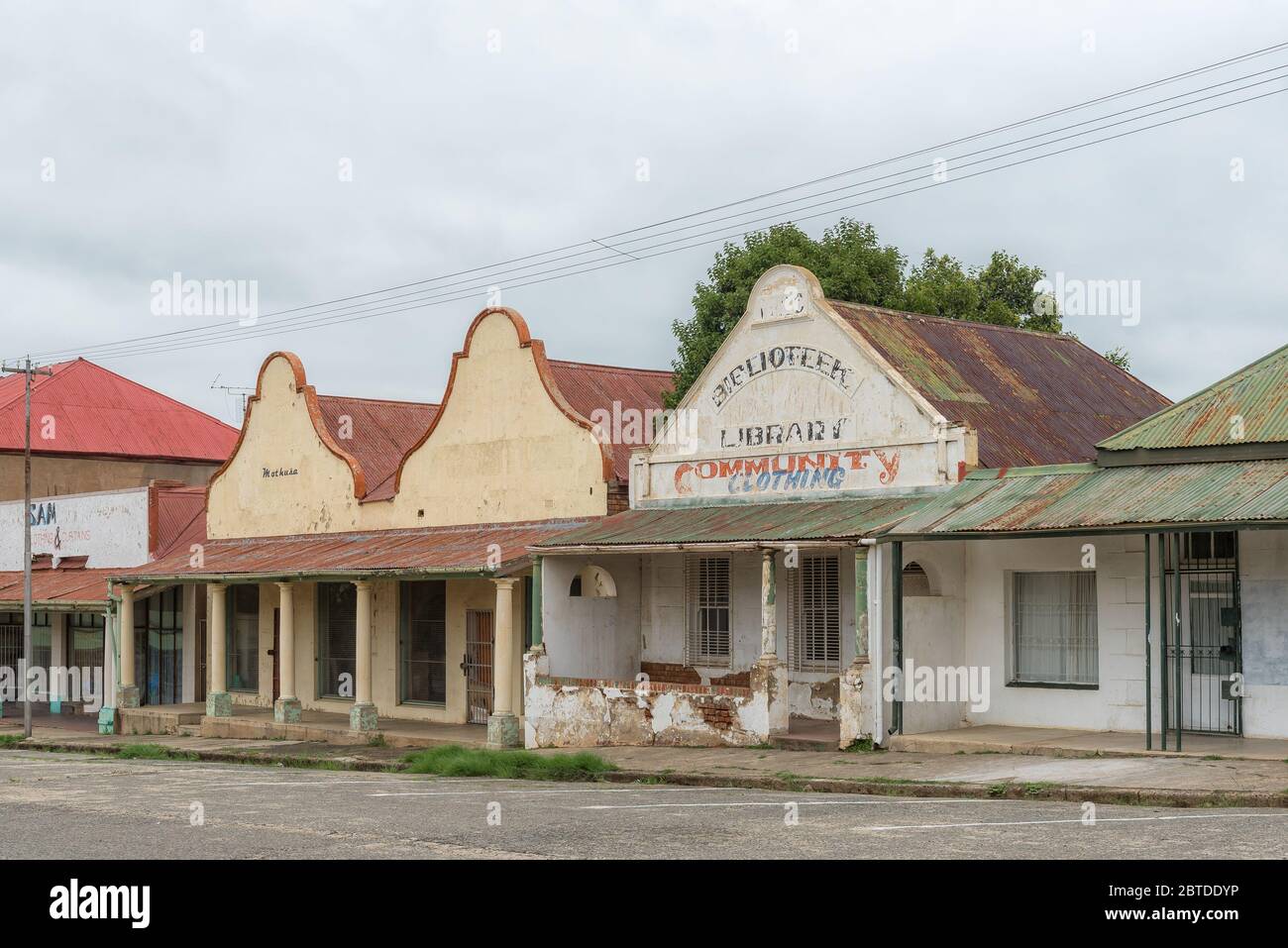 WINBURG, SOUTH AFRICA - MARCH 1, 2020: A street scene, with historic ...