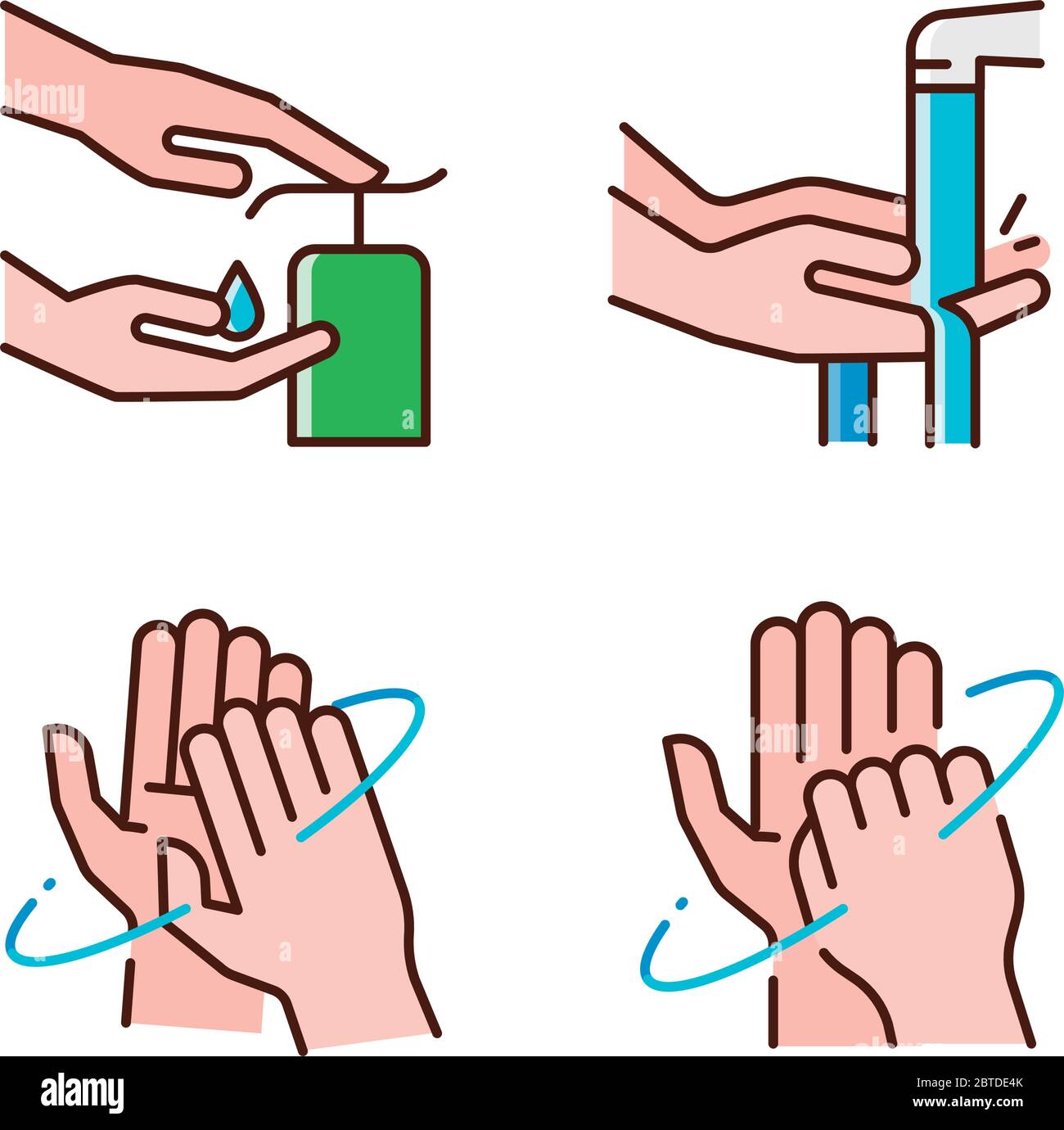 Preventive measures against the virus in a flat design icon set 001 ... Preventive measures against the virus in a flat design icon set 001 ...