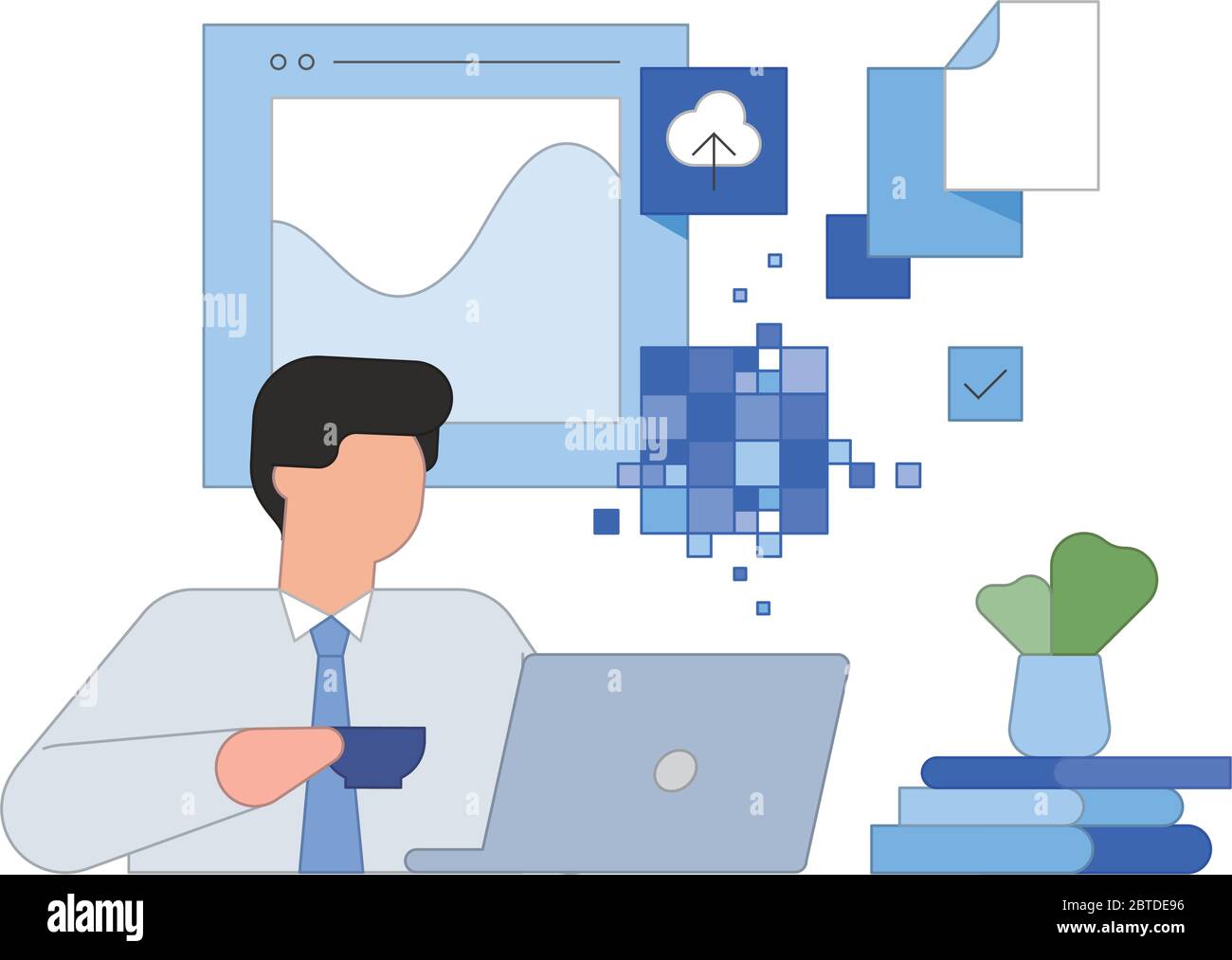 Work life interface Stock Vector Images - Alamy