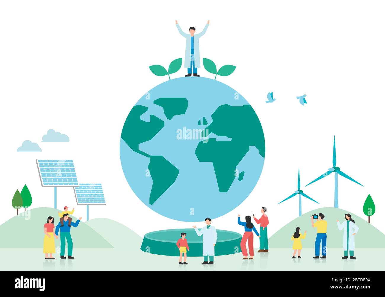 Trade fair concept. Showcase of specific industry flat design ...