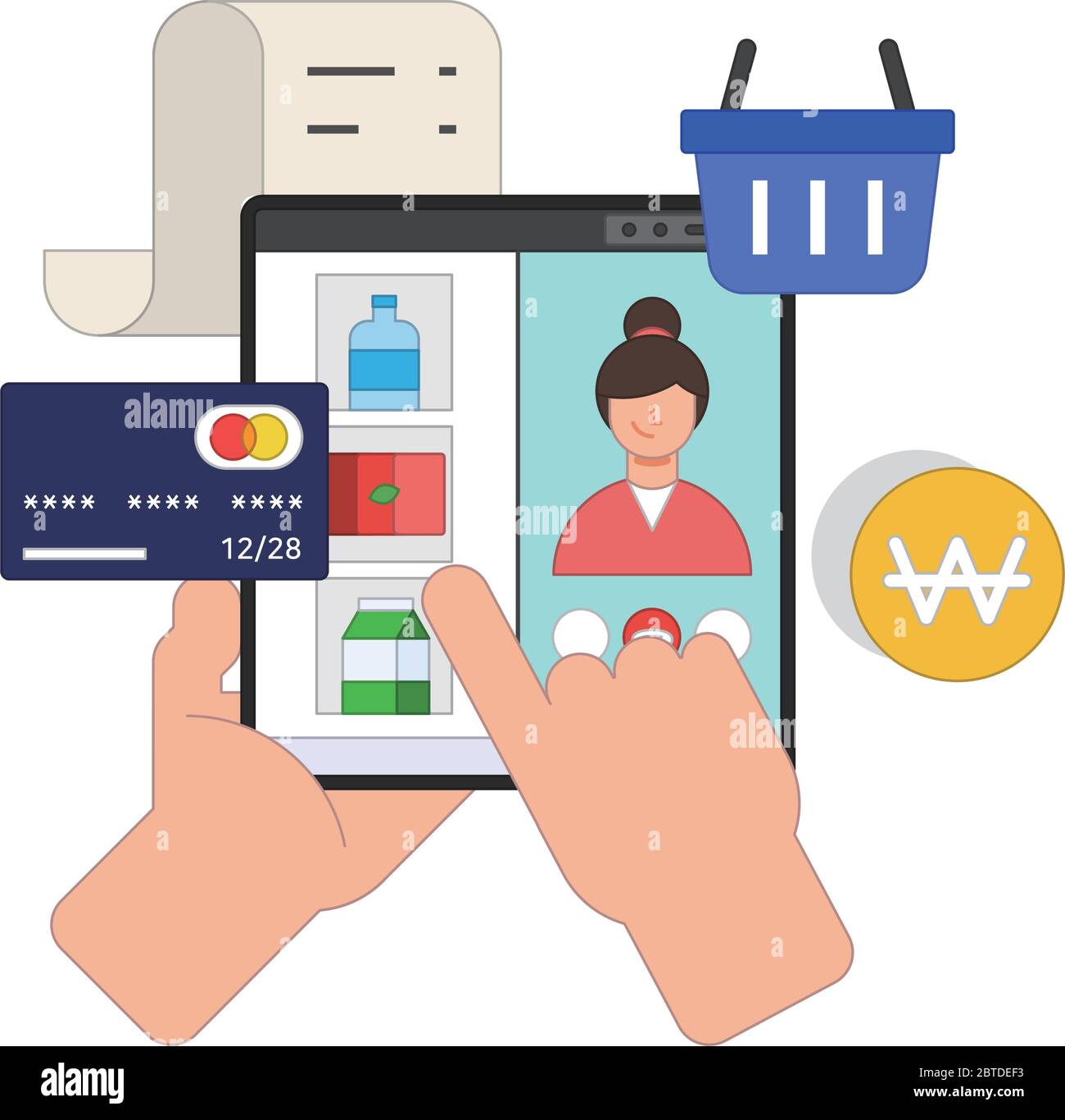 Daily life and work concept flat design illustration 004 Stock Vector ...