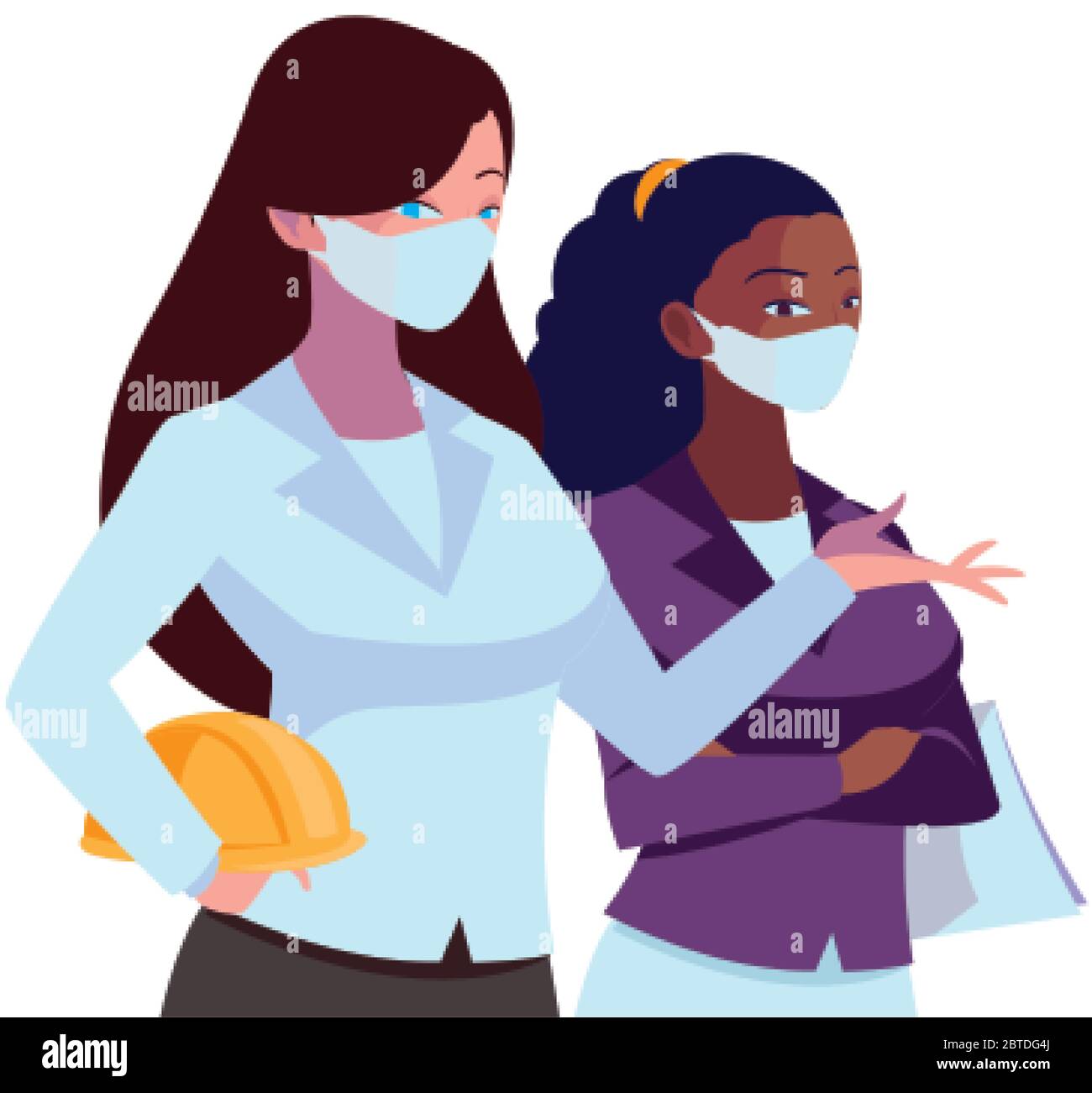 Cartoon engineer builder blueprints hi-res stock photography and images ...