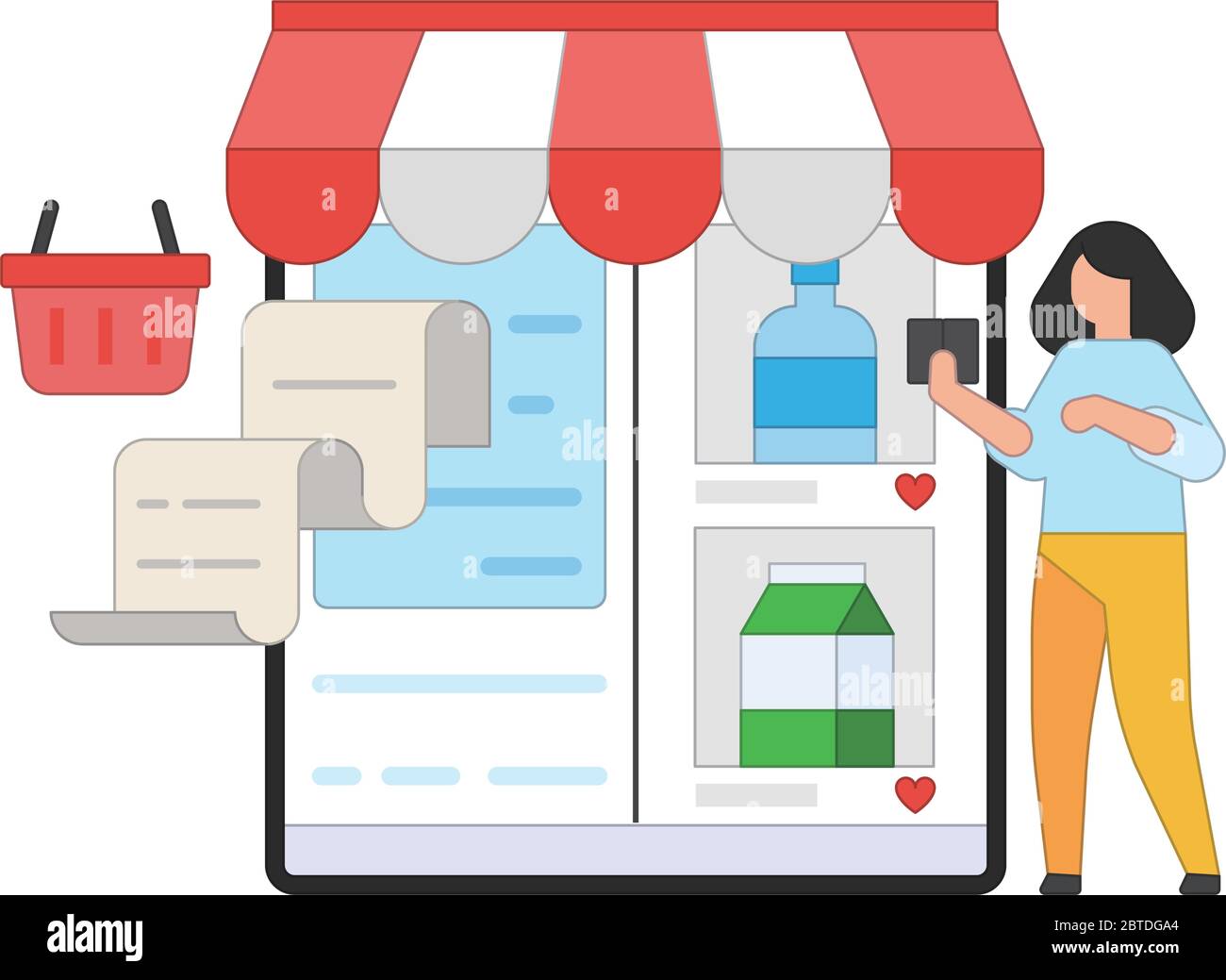 Daily life and work concept flat design illustration 011 Stock Vector ...