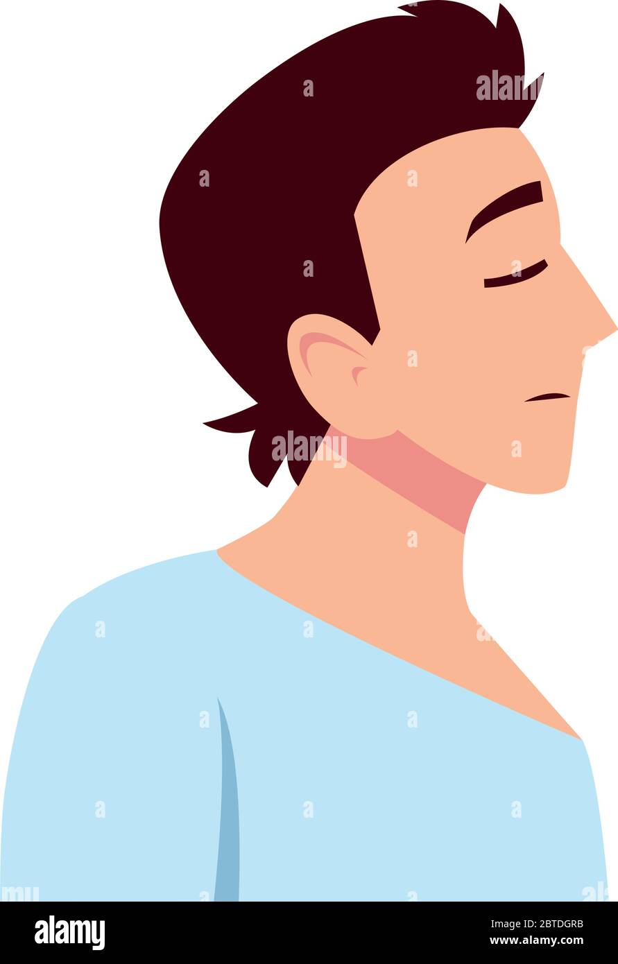 Man feeling sick design of Medical care and covid 19 virus theme Vector ...