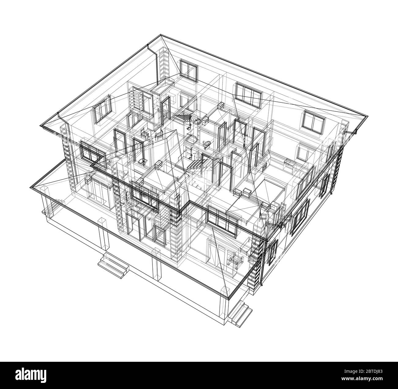 Abstract vector sketch of a house Stock Vector Image & Art - Alamy