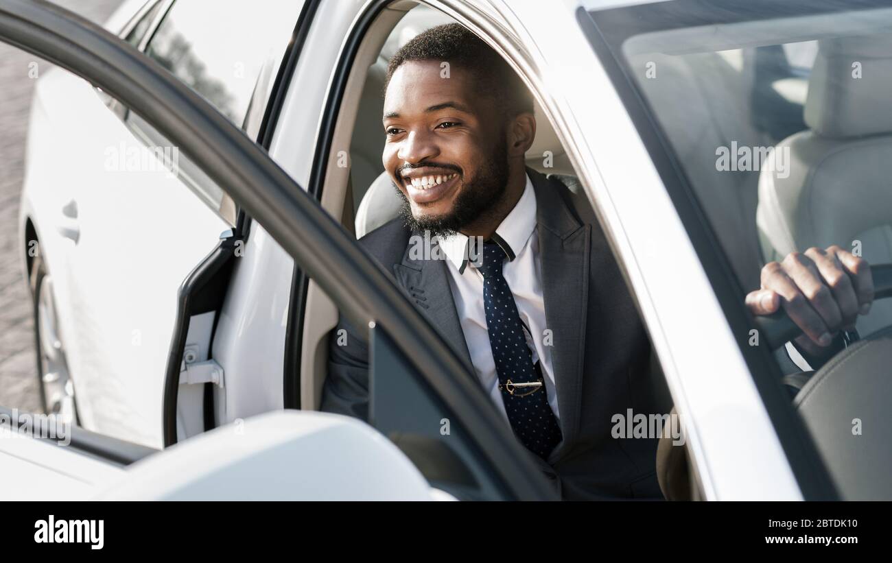 Getting out of car concept hi-res stock photography and images - Alamy