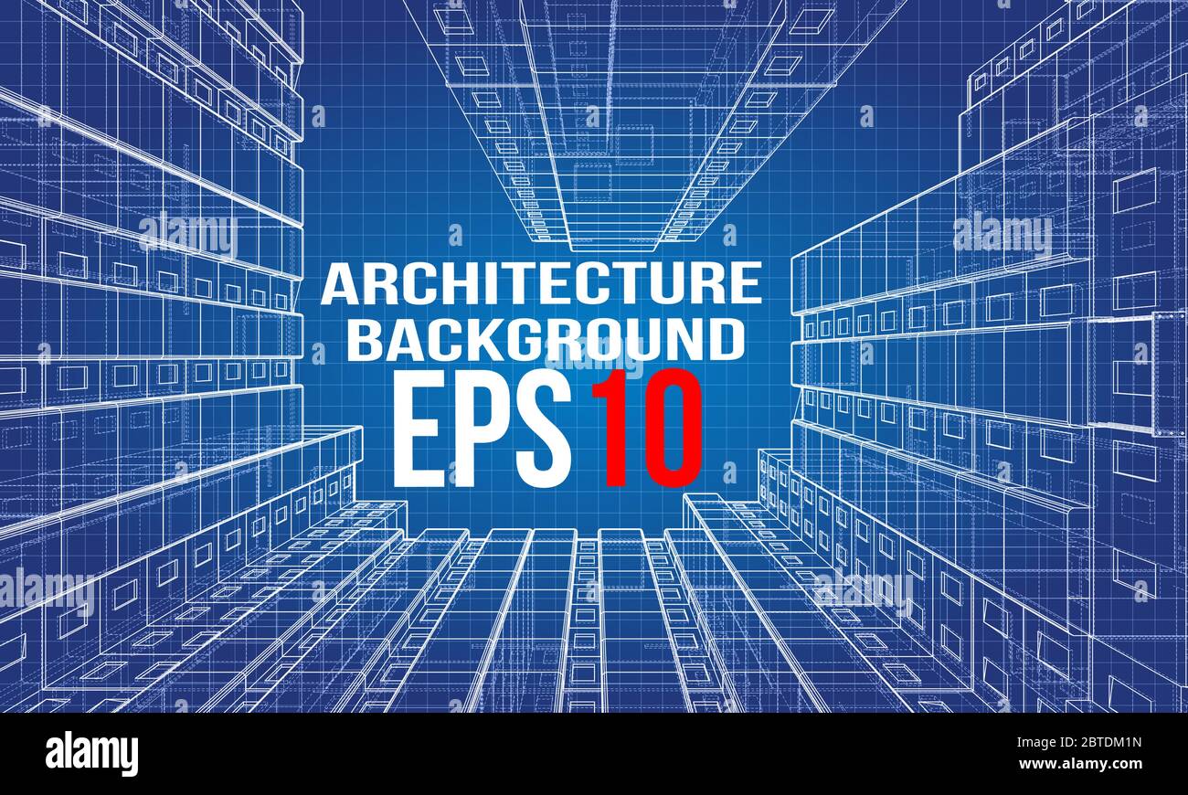 Wireframe building illustration hi-res stock photography and images - Alamy