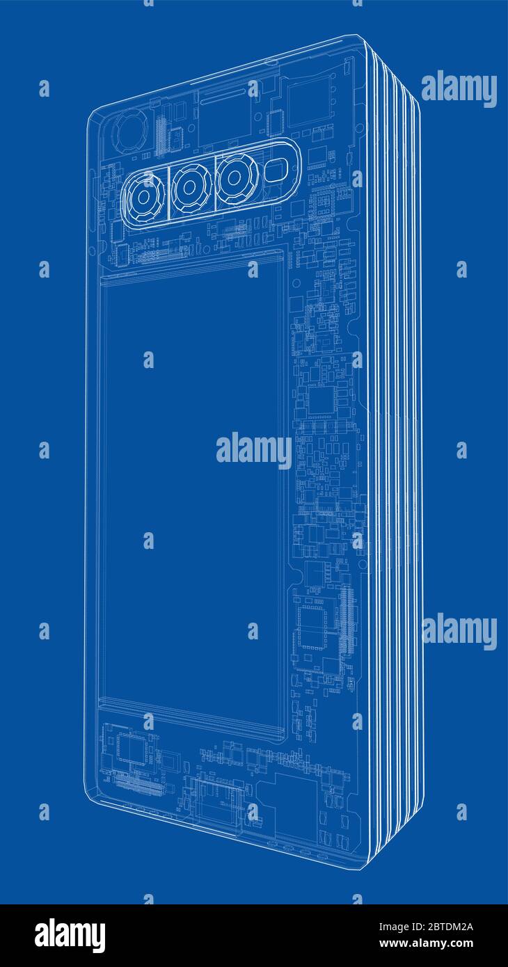 Smartphones concept outline. Vector Stock Vector Image & Art - Alamy
