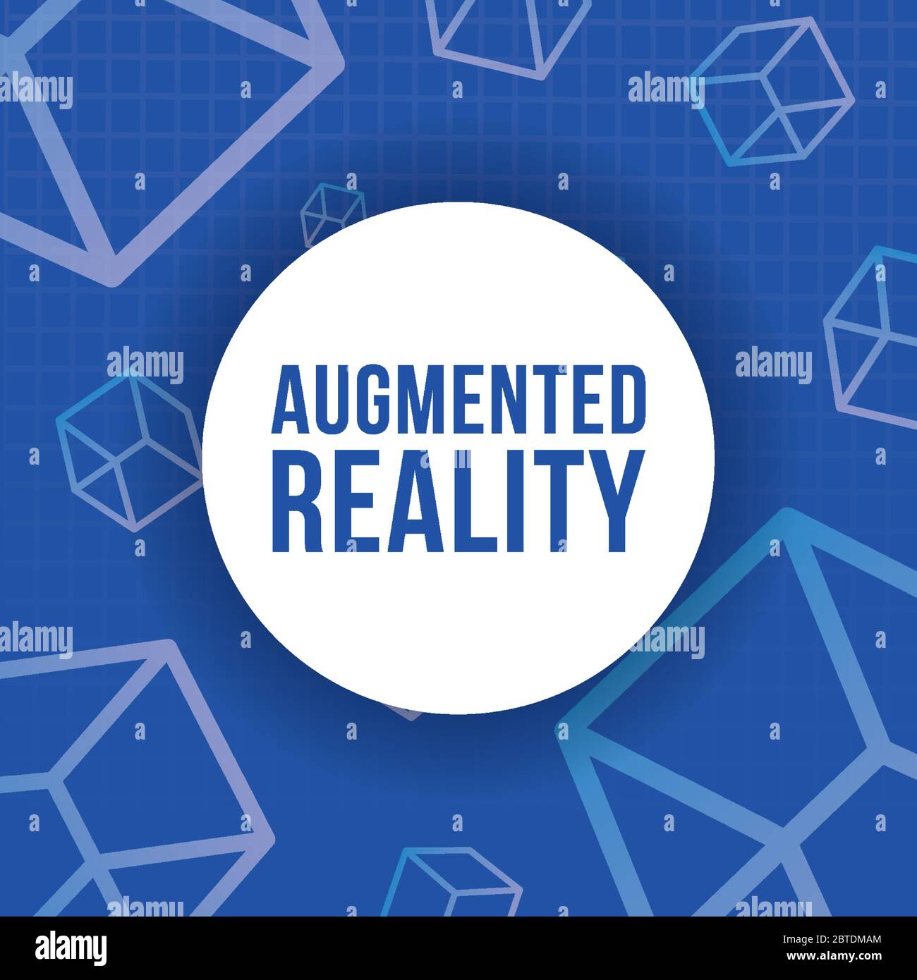 augmented reality banner with cubes Stock Vector Image & Art - Alamy