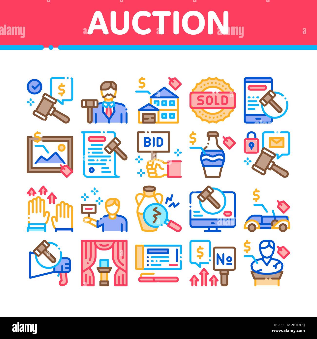 Goods auction Stock Vector Images - Alamy