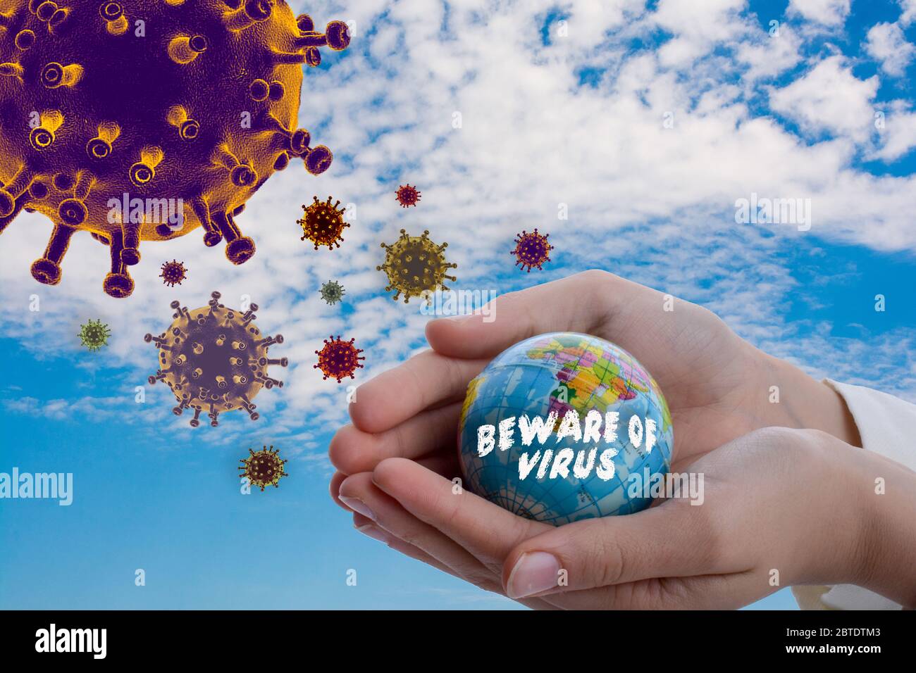 Coronavirus pandemy warning. Stay home on quarantine. Covid-19 epidemy ...