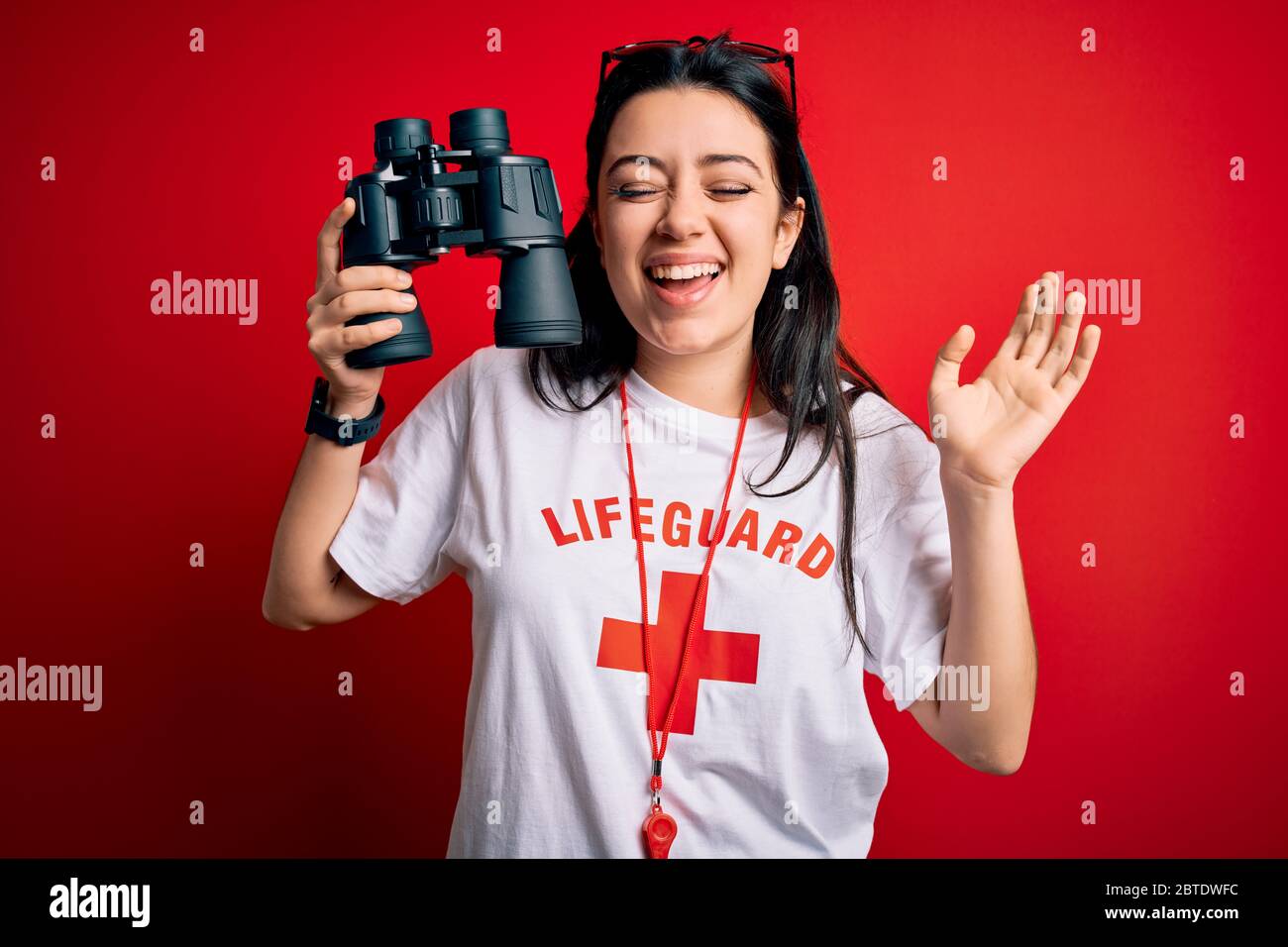 Happy security guard cheering hi-res stock photography and images - Alamy