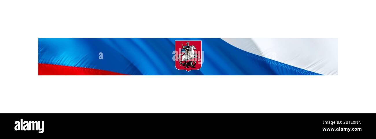 Moscow city on Russian Federation flag design. Moscow Flag Background ...