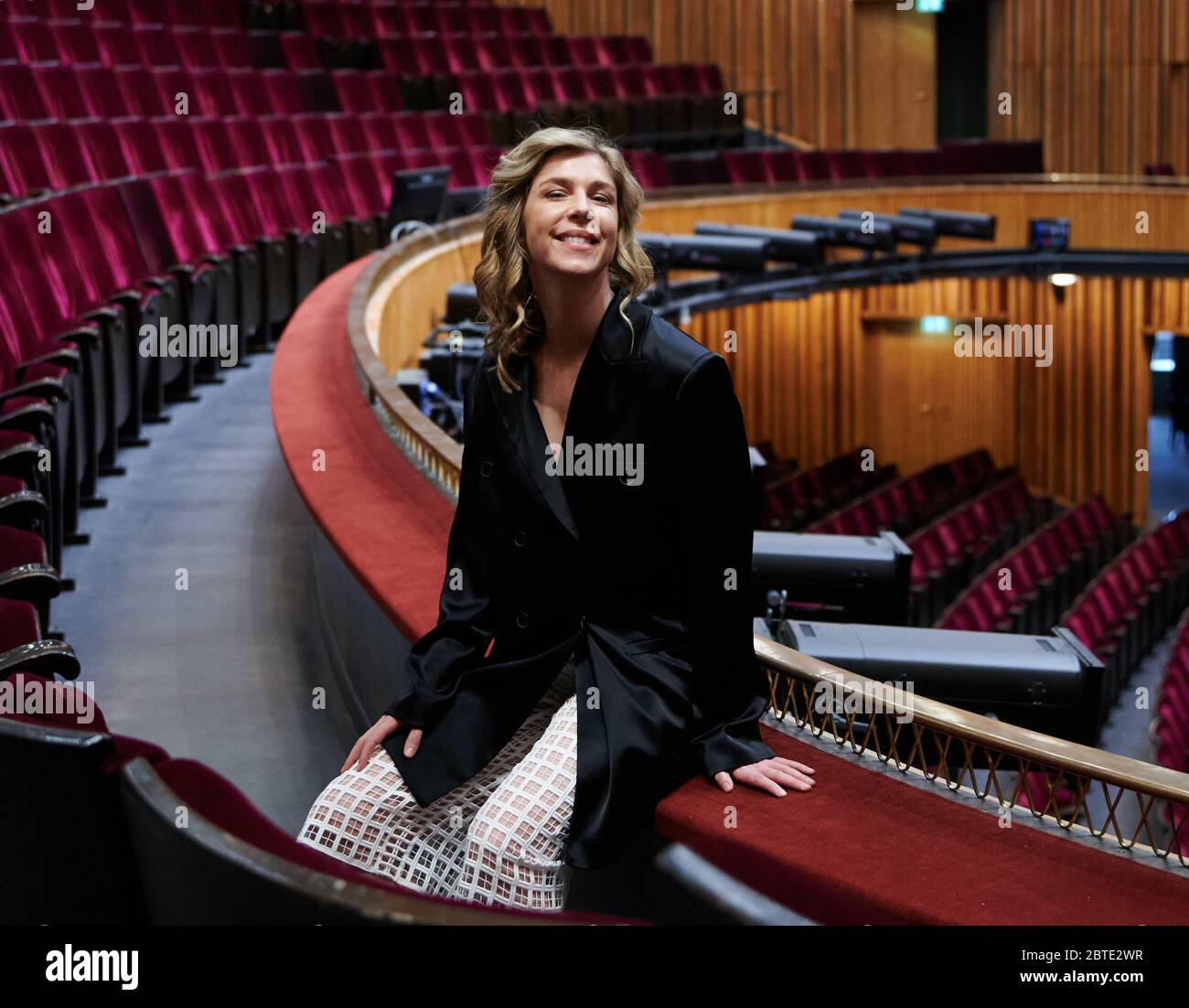 Berlin, Germany. 18th May, 2020. Actress Brigitte Zeh sits in the box ...