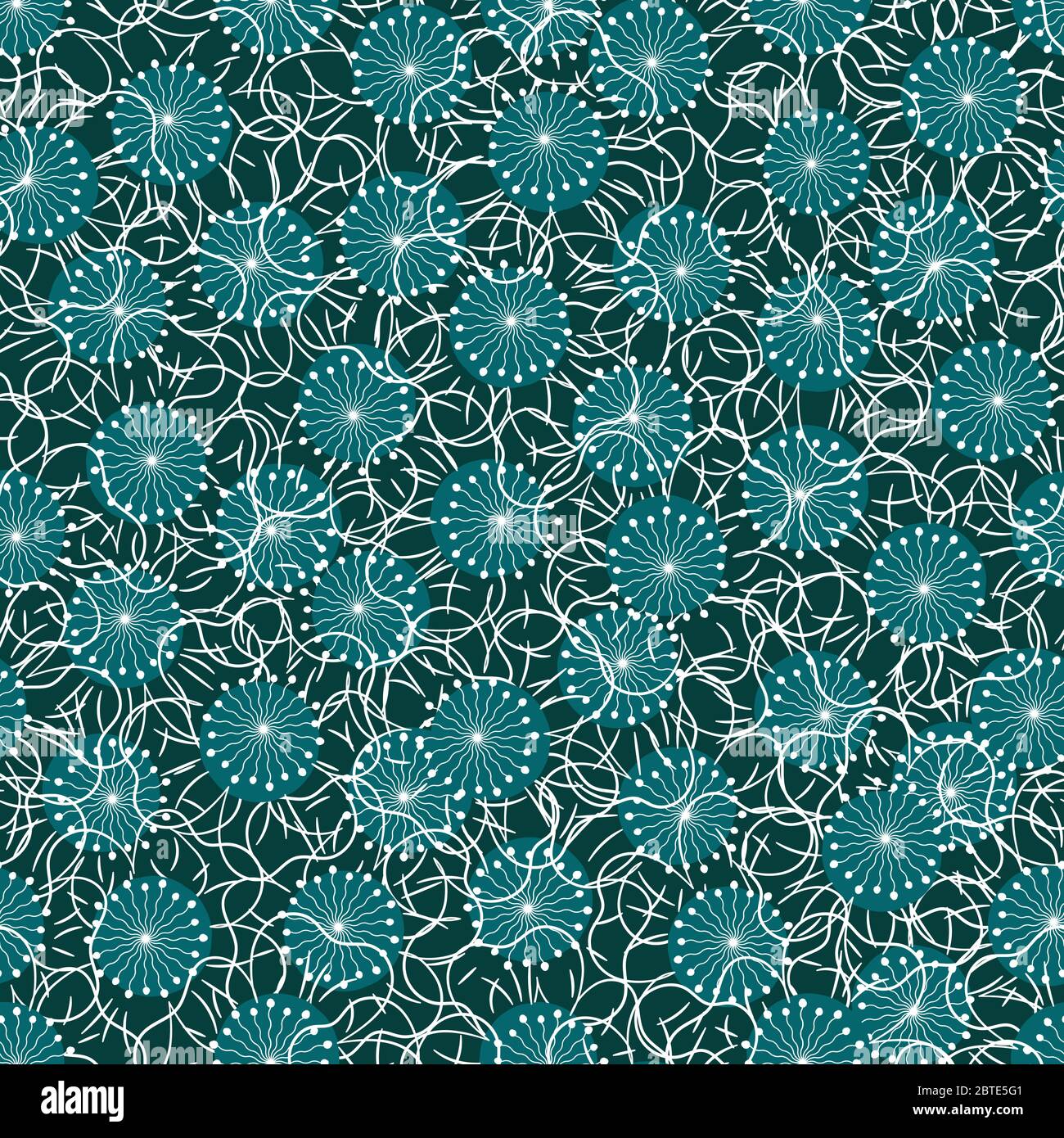 teal garden seamless vector organic pattern Stock Vector Image & Art ...